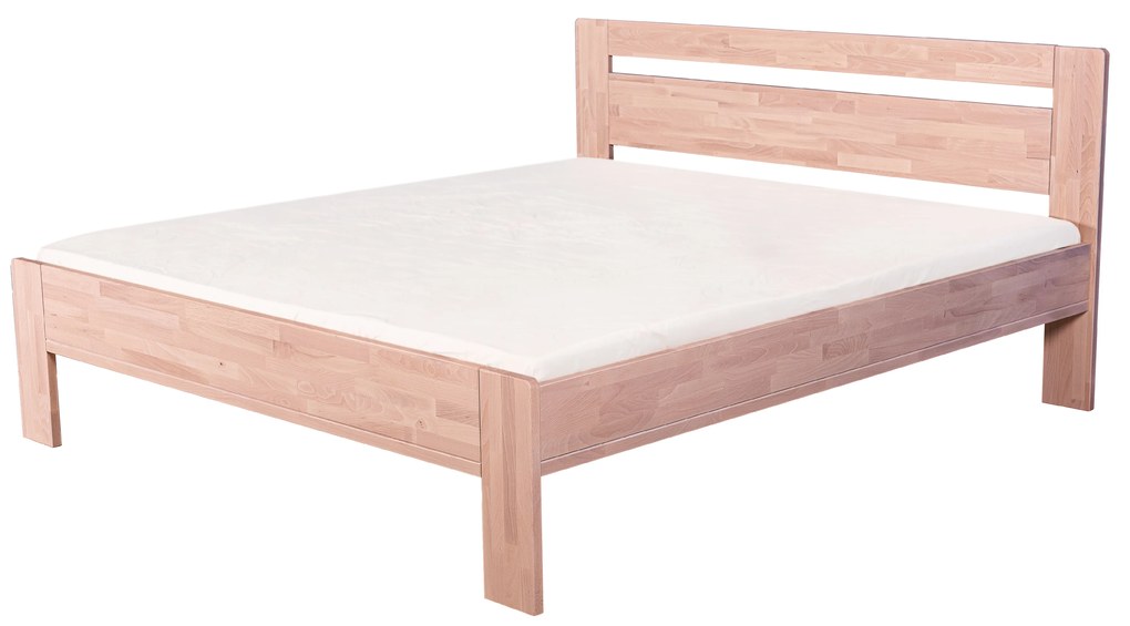 Masivní postel ANGELIKA - Solwo Design Dřevo a odstín oleje: DUB Cink - Olej odstín DO203, Rozměr spací plochy: 140x200