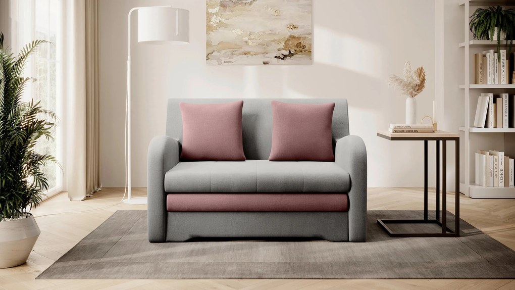 XXXLutz ROZKLÁDACÍ POHOVKA, textil, růžová, světle šedá MID.YOU - Rozkládací pohovky - 00000L002904