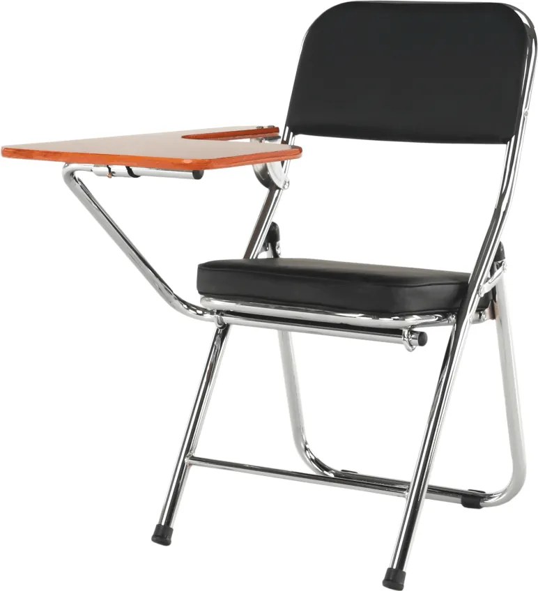 Židle s deskou na psaní, černá/přírodní, TEKER