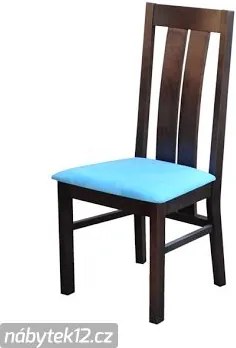 Polstrovaná jídelní židle Lauri, masiv buku, ořech tmavý