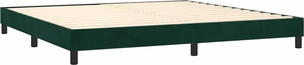Box spring postel s matrací tmavě zelená 200x200 cm samet 3130982