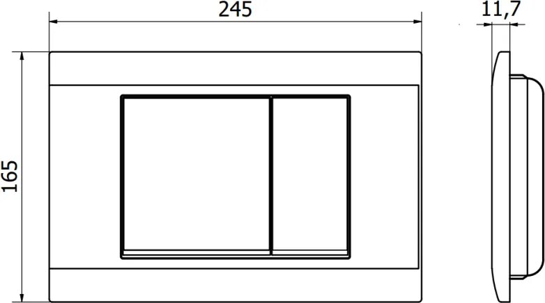 Mexen Fenix ​​01, splachovací tlačítko pro Mexen Fenix ​​modul, grafitová, 600166