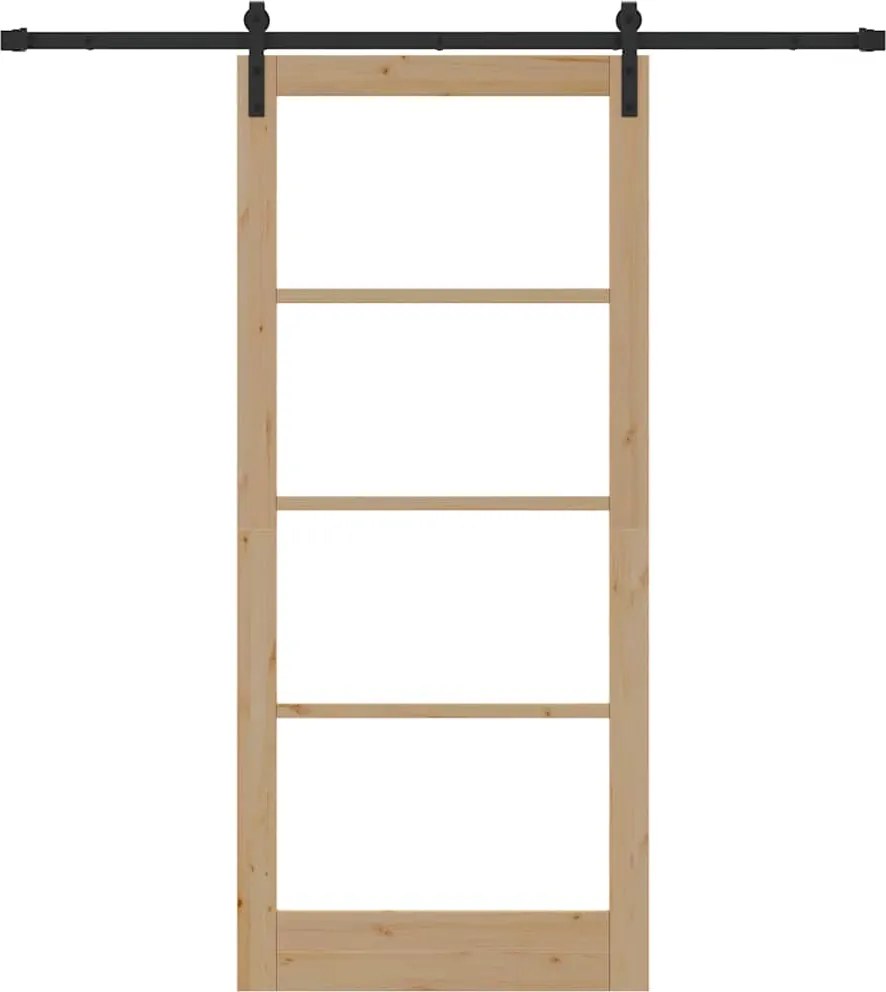 Posuvné dveře ORKDAL Přirozená a černá 93 x 211 cm 3331869