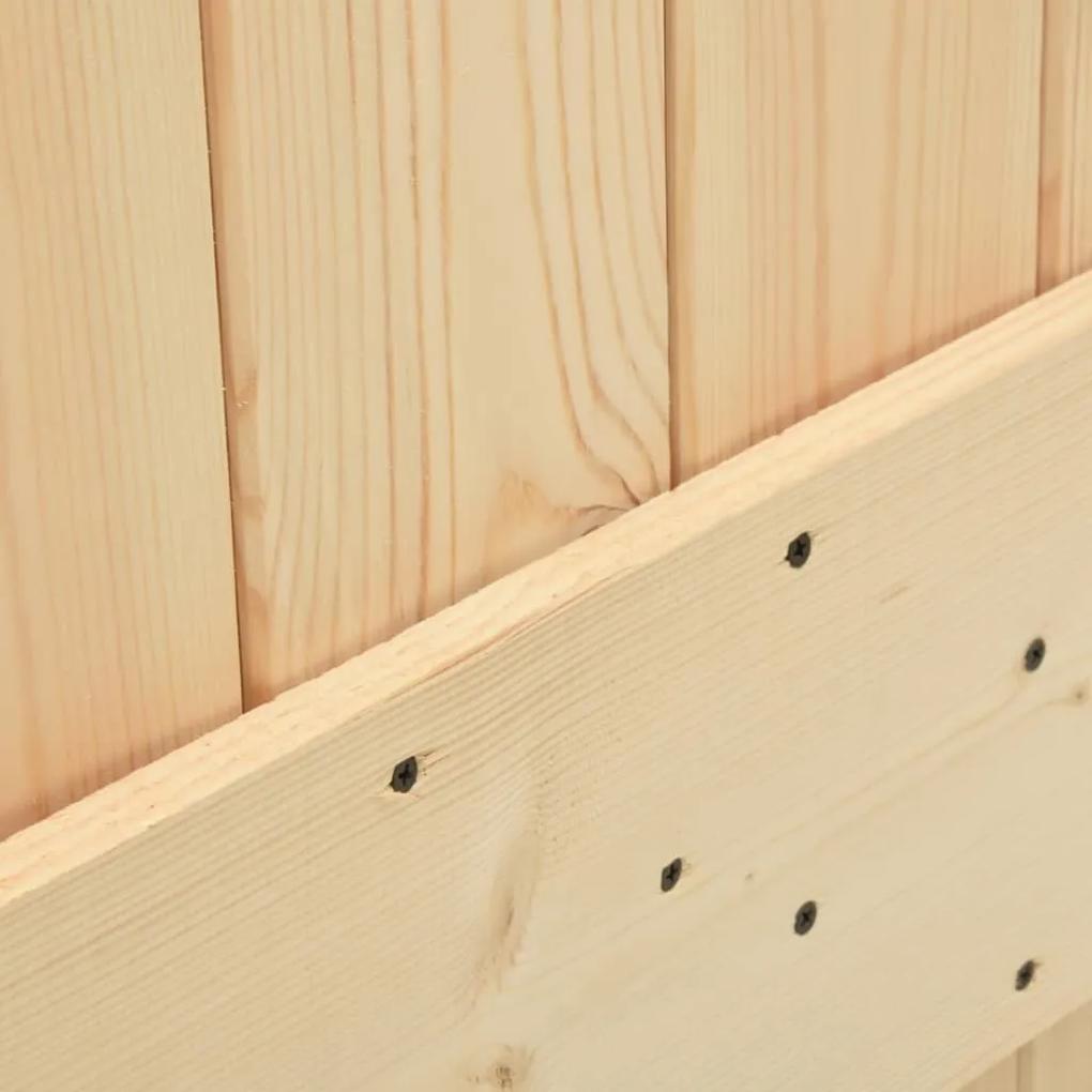 vidaXL Posuvné dveře s kováním 85 x 210 cm masivní borové dřevo [3203130]