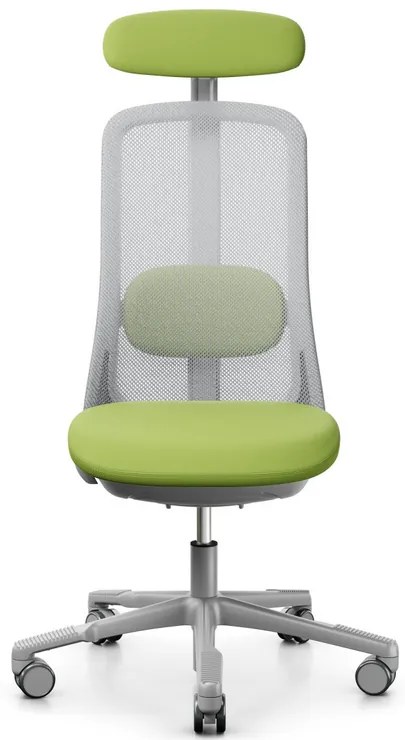 HÅG - Židle SOFI 7500 šedá s opěrkou hlavy, nižší sedák