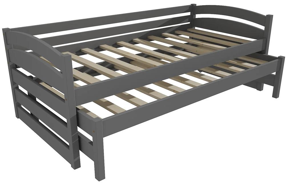 Vomaks Dětská postel s výsuvnou přistýlkou DPV 012 Rozměr: 80 x 180 cm, Barva: barva bílá