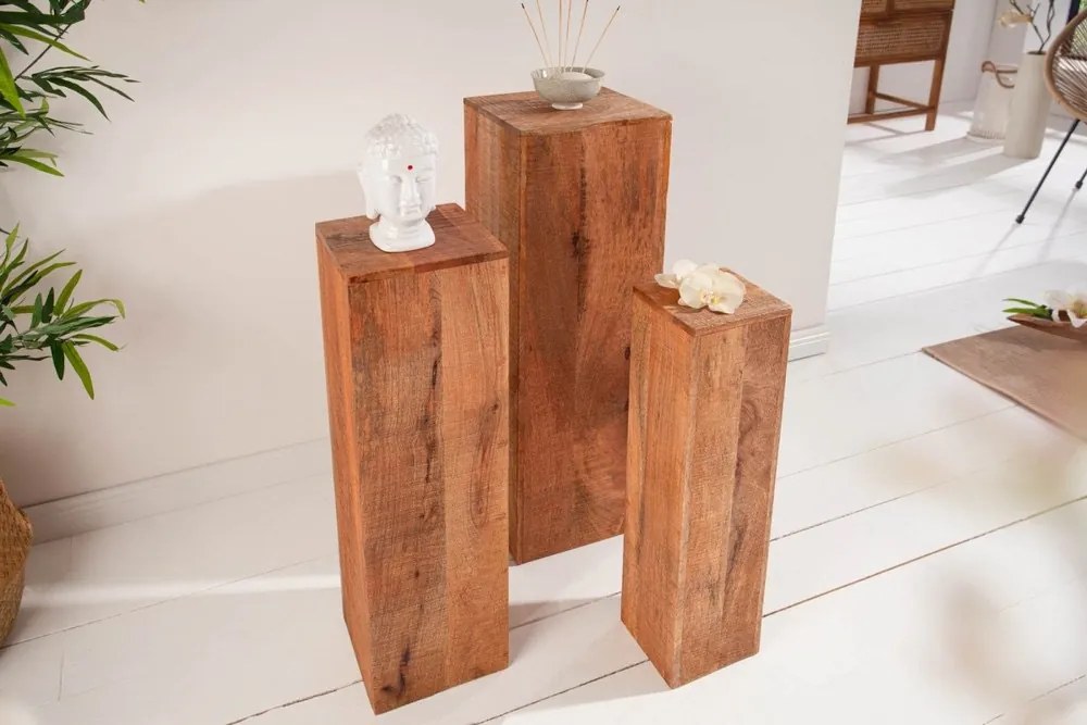 Dekorativní sloup Timber mango - set 3 ks