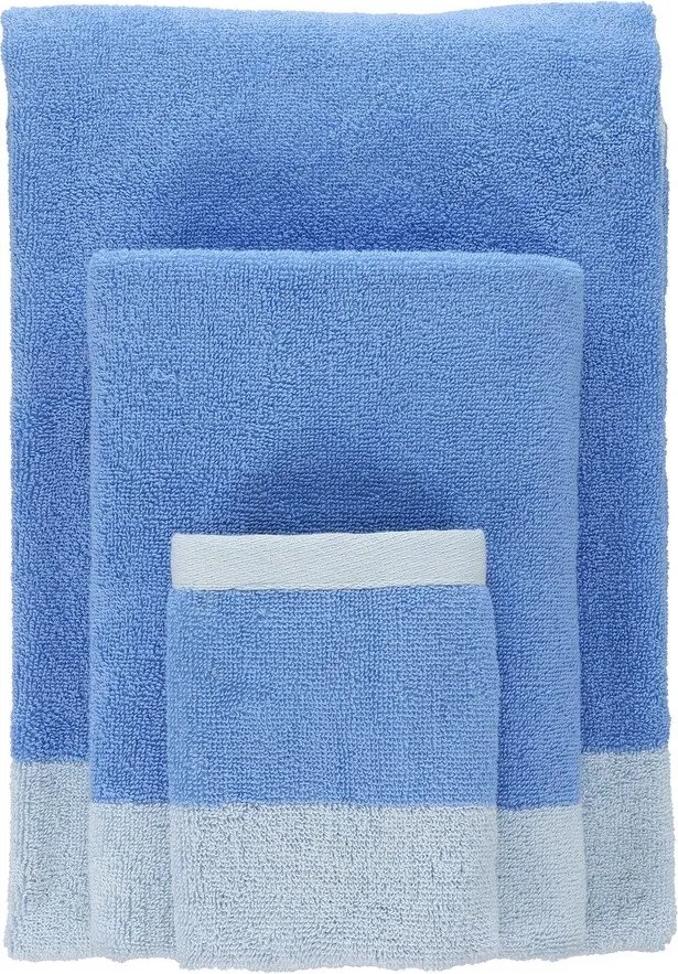 Modré froté bavlněné osušky v sadě 2 ks 50x100 cm Pixie – ONA