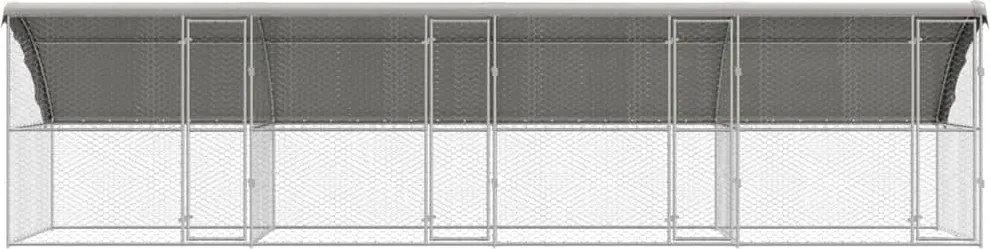Psí kennel 4 ks Stříbrná 8 x 2 x 2 m Pozinkovaná ocel 3368327