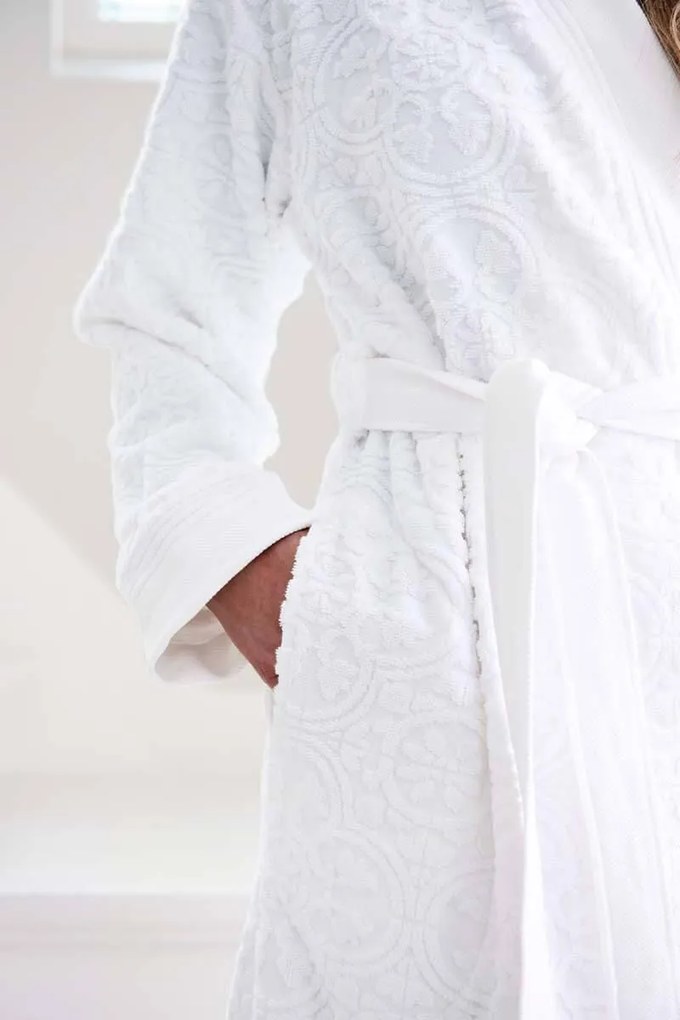 Pip Studio Mosaic bavlněný froté župan, bílý (Dámský župan z bavlněného froté )