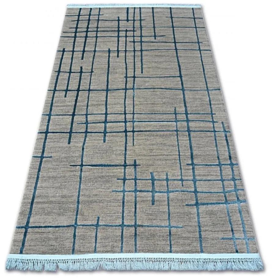 Luxusní kusový koberec akryl Strap šedý 80x300cm