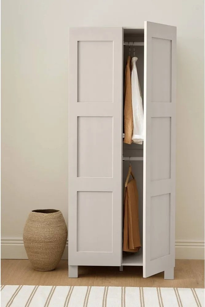 Šedobéžová závěsná šatní skříň z MDF 80x190x61 cm Ben – Ellos Home