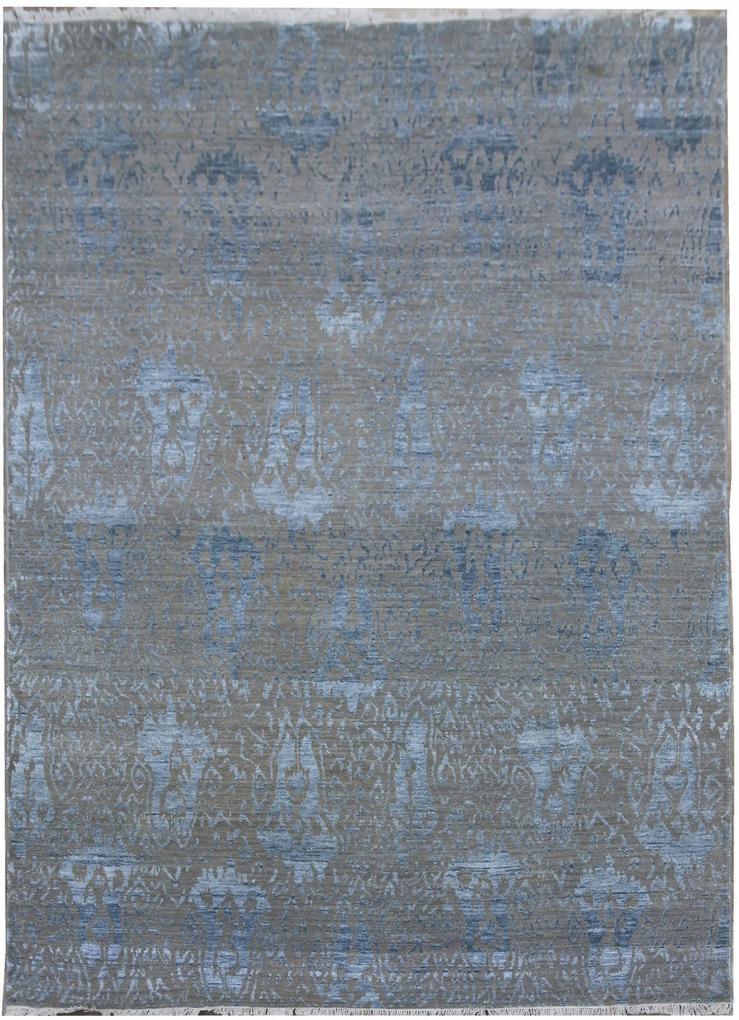 Diamond Carpets koberce Ručně vázaný kusový koberec Diamond DC-EKT 10 Silver/blue - 140x200 cm