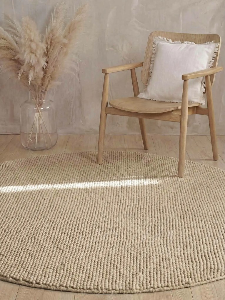 Ted Baker, Kusový koberec Ted Baker Richmond 106366 Light Beige kruh, 200x200, béžová, dětský pokoj