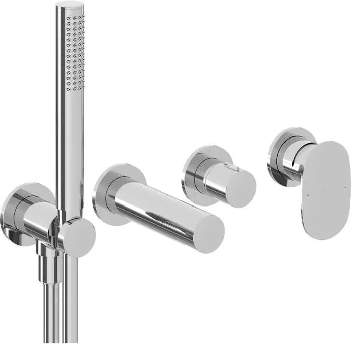 Ravak Spring - Podomítková baterie SG 068.00CR.O3+S, pro 3 spotřebiče, s tělesem, chrom X070554
