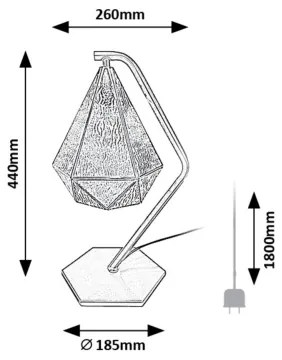 Rabalux 74201 - Stolní lampa NORAH 1xE14/40W/230V zlatá