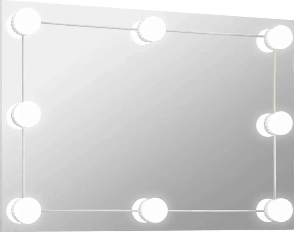 vidaXL Nástěnné zrcadlo s LED osvětlením obdélníkové sklo [3078637]
