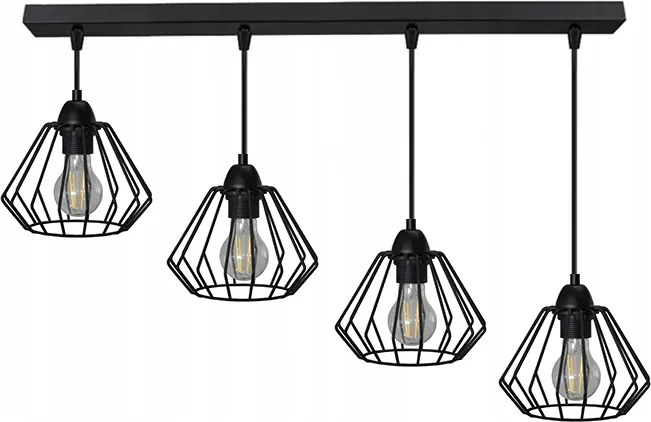Závěsná Stropní Lampa LW-4 Led E27 Loft Drátěnka M