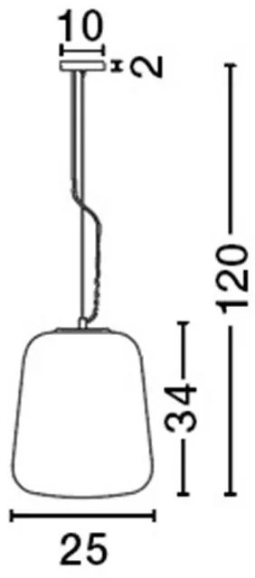 Nova Luce Závěsné svítidlo OLIVERIO, 25cm, E27 1x12W