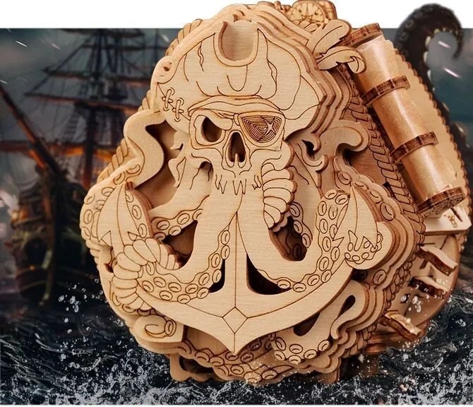 Hlavolam EscapeWelt 3D dřevěný Blackbeard's Compass [6903983]