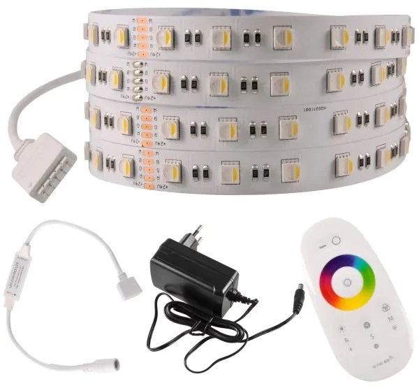 LED RGBW Stmívatelný pásek 3m LED/22W/24/230V + dálkové ovládání