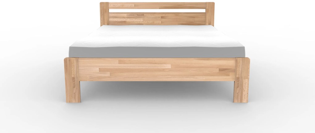 Masivní postel ANGELIKA - Solwo Design Dřevo a odstín oleje: BUK Cink - Olej odstín BO105, Rozměr spací plochy: 200x200
