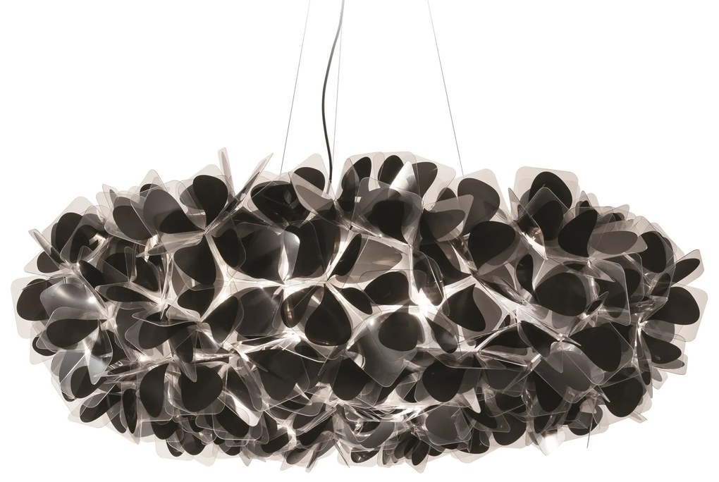 Slamp Clizia Mama Non Mama 130 black, designové svítidlo s černým kabelem, 15x12W E27, prům. 130cm