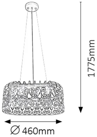 Rabalux 2162 - Lustr ALESSANDRA 2xE27/60W/230V bílá