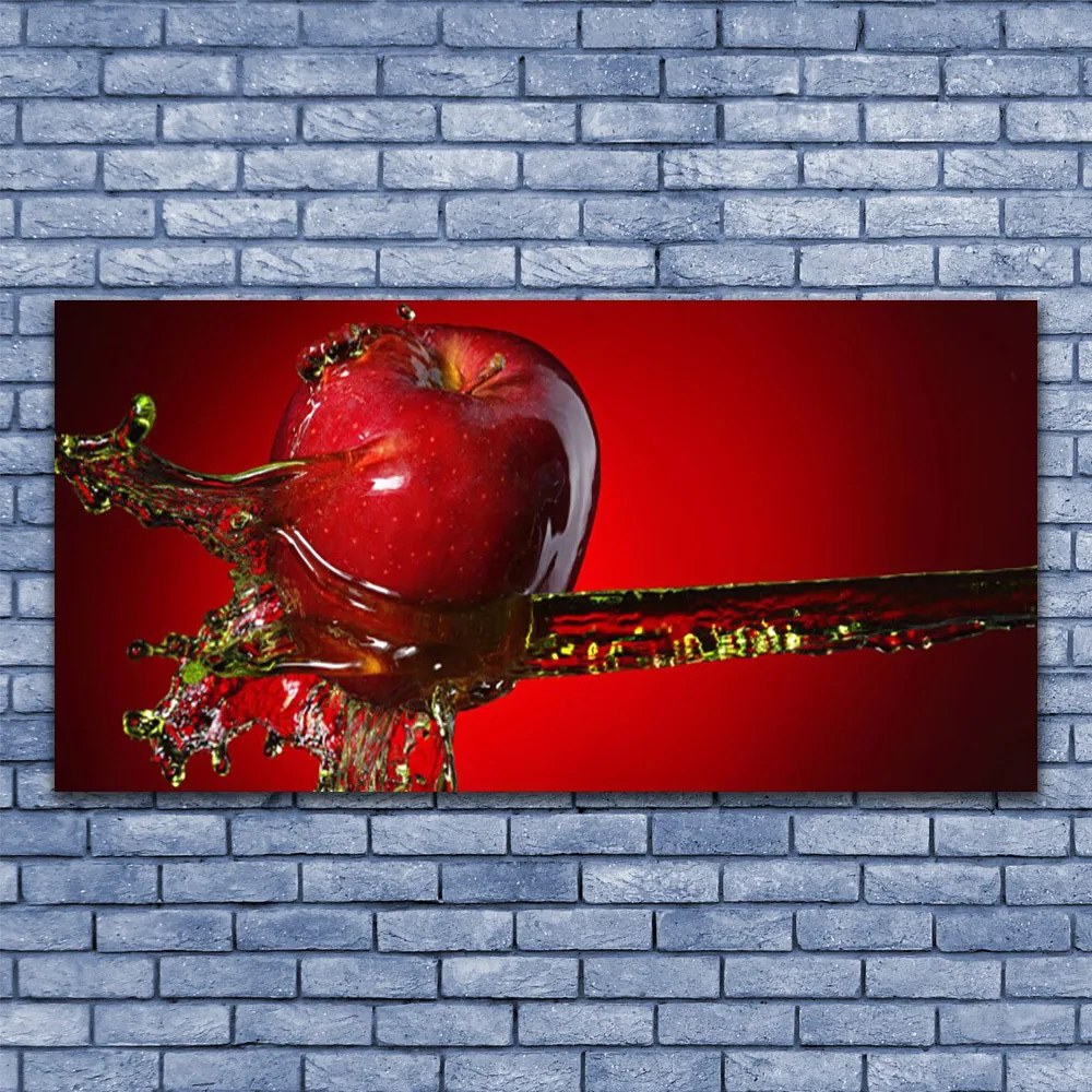 akrylový obraz Jablko Voda Kuchyně 120x60 cm