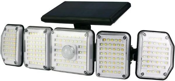 Led reflektor entac venkovní solární světlo led s čidlem pohybu 2,5 w 486 lm, cct, dálkové ovládání