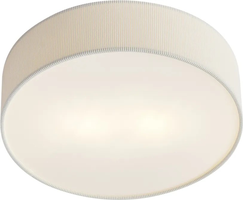 Moderní stropní svítidlo bílé se sametovým stínidlem 38cm 2-světla - Luz