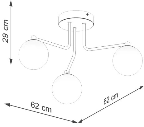 Sollux SL.1662 - Lustr na tyči ASTRAL 3xG9/8W/230V černá