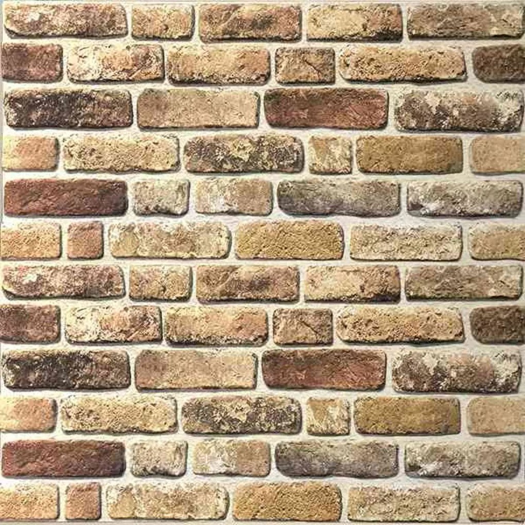 Nástěnné panely 10 ks 100 x 50 cm Tmavý písek EPS pěna 332926