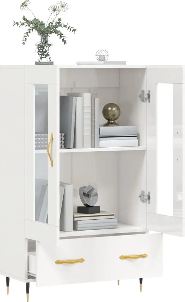 vidaXL Skříň highboard 69,5 x 31 x 115 cm kompozitní dřevo [828278] Barva: Černá