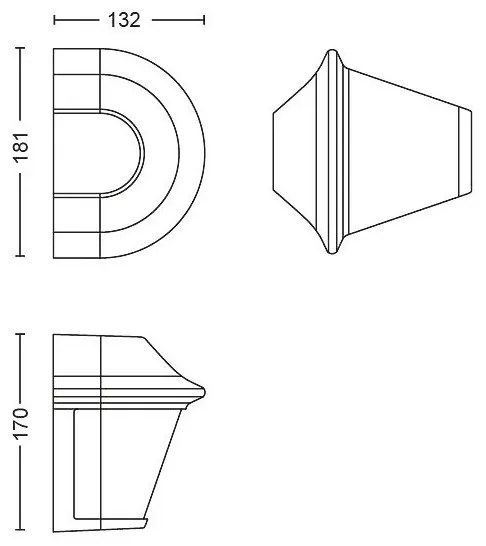 Philips Massive 17389/30/PN - Venkovní nástěnné svítidlo 1xE27/42W/230V IP44