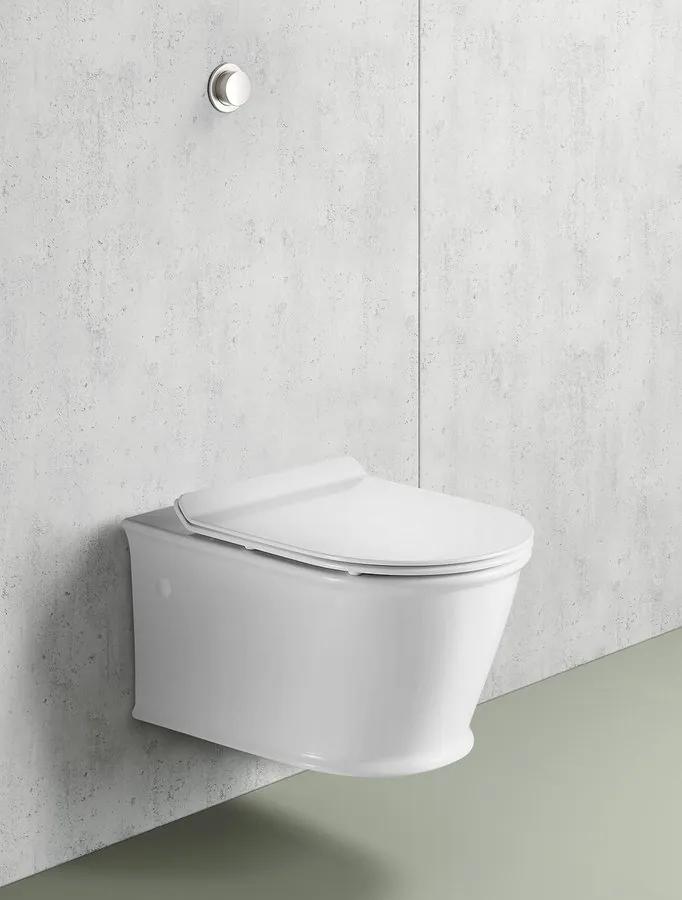 Sapho Galia závěsná WC mísa Rimless 37 x 54,5 cm keramika bílá PC081