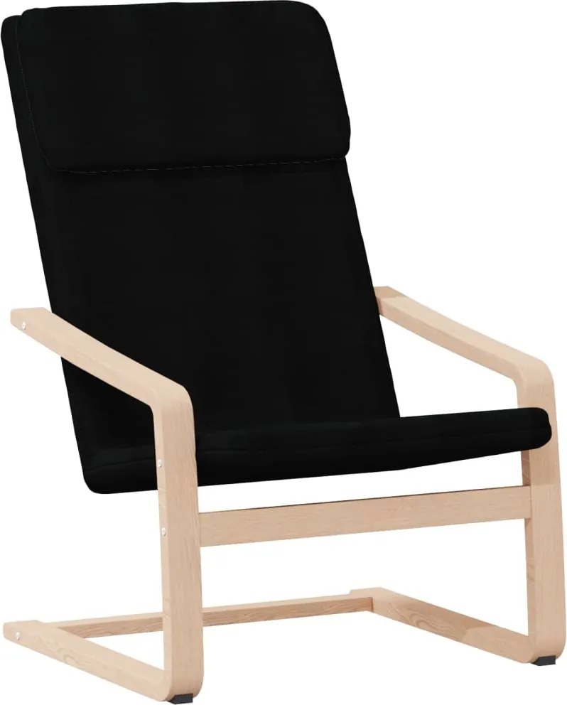 Relaxační křeslo s podnožkou černé textil 3154416