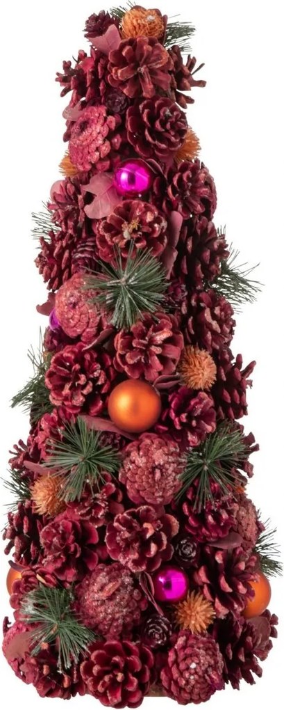 Růžový vánoční stromek se šiškami Pinecone – 21*21*50 cm