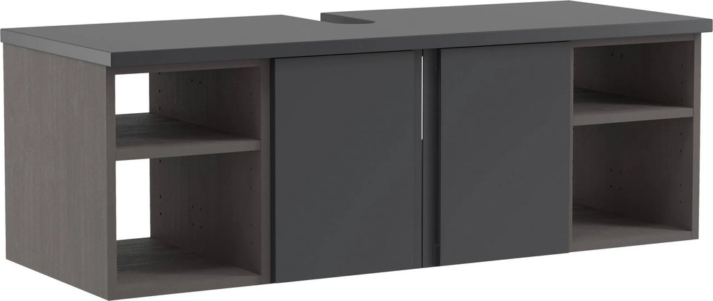 XXXLutz SKŘÍŇKA POD UMYVADLO, barvy grafitu, 120/41/47 cm Held - Online Only koupelnové skříňky - 000307017207