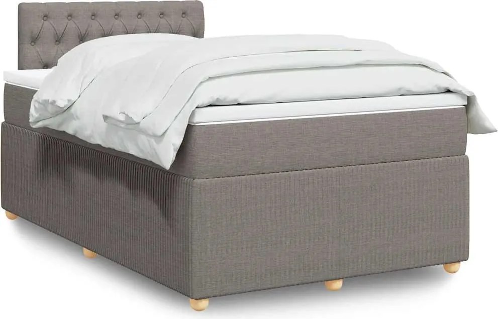 Box spring postel s matrací taupe 120x190 cm textil 3287406