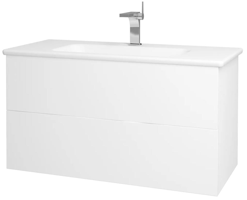 Dřevojas Koupelnová skříň VARIANTE SZZ2 100 (umyvadlo Euphoria) Varianta: N01 Bílá lesk / N03 Graphite