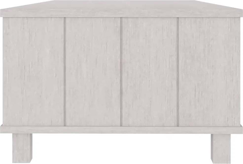 Konferenční stolek HAMAR bílý 100 x 55 x 35 cm masivní borovice 340453