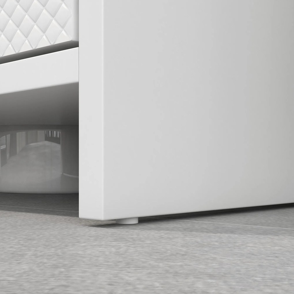 HOMCOM Podskříňková koupelnová skříňka Moderní koupelnová úprava se policí a proti převrhnutí, nosnost 40 kg, 60x30x60 cm, bílá