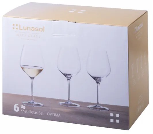 Lunasol - Poháry na bílé víno 430 ml set 6 ks – Optima Glas Lunasol (322680)