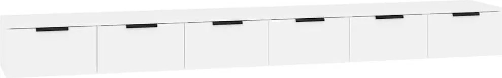 Nástěnné skříňky 2 ks bílé 102 x 30 x 20 cm kompozitní dřevo 3115900