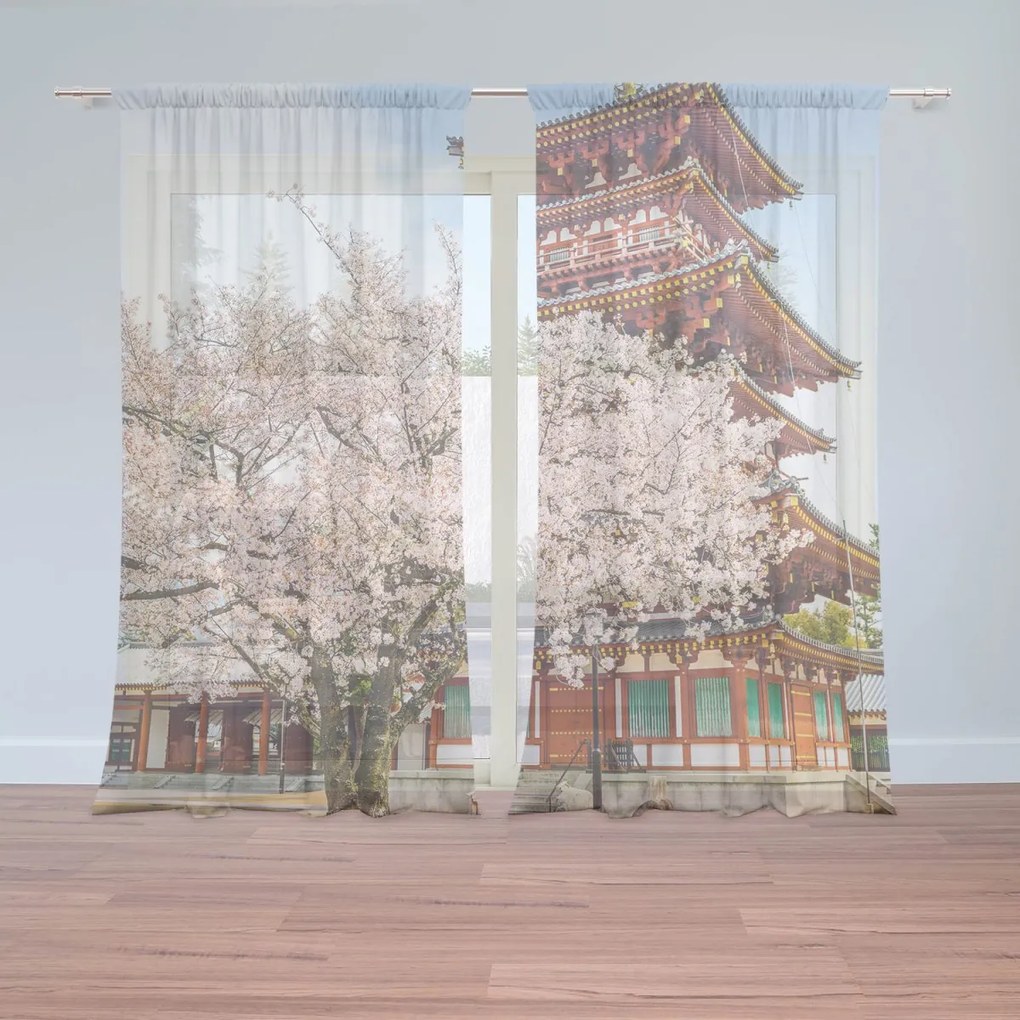 Sablio Záclony Čínská věžička: 2ks 150x250cm