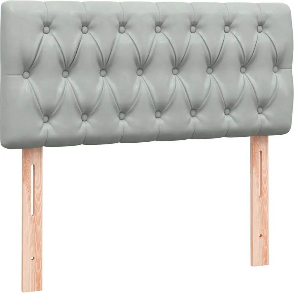 Box spring postel s matrací světle šedá 90x220 cm samet 3316527