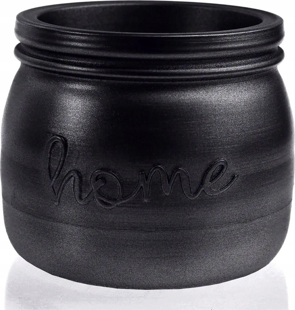 Květináč Home Black Metallic Poli 11 cm Květináč