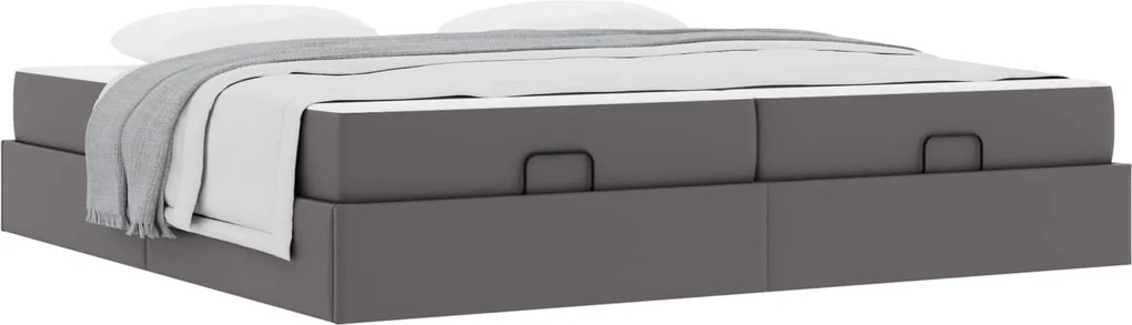 Rám postele s matrací Jiný 2 ks Šedá PVC 3399443