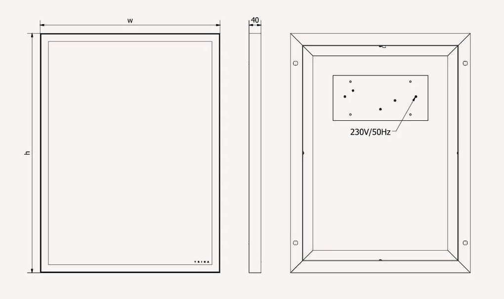 HOPA Zrcadlo s LED osvětlením DESNÁ Rozměr A - 60 cm, Rozměr B - 4 cm, Rozměr C - 80 cm - ZRDESN8060